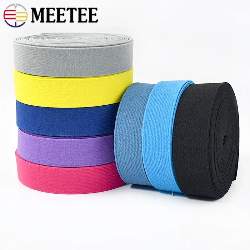 5M-20-50mm-Colorful-Elastic-Bands-for-Sewing-Pants-Clothes-Waistband ...