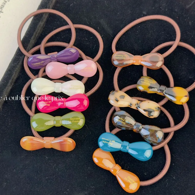 Korean-Style-Gold-Mark-France-Peanut-Bowknot-Hair-Ring-Acetate-Hair ...