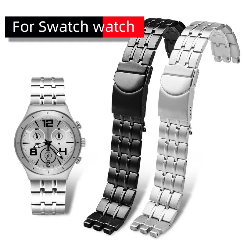 19mm-for-Swatch-YCS-YAS-YGS-IRONY-Series-Strap-Solid-Stainless-Steel ...