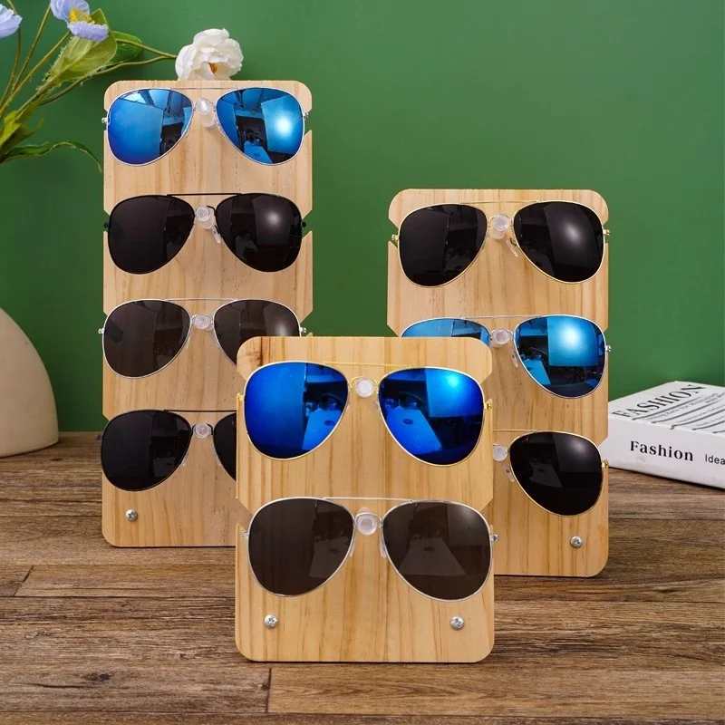 Wood Glasses Display Rack High-Grade Acrylic Multi-Layer Sunglasses ...