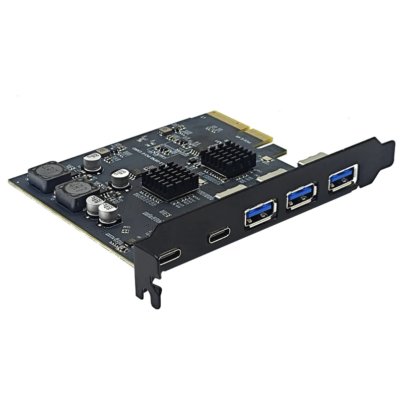 PCIE4X-USB-Expansion-Card-10gbps-3USB-A-2-USB-C-PCI-Express-X4-to-USB3 ...