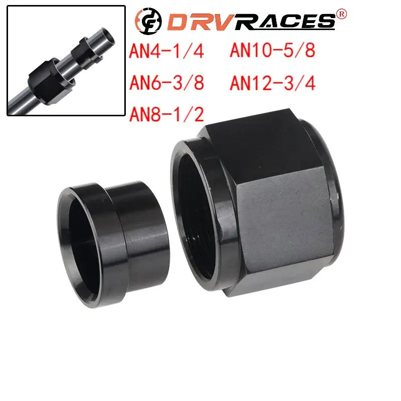 AN4 1/4 AN6 3/8 AN8 1/2 AN10 5/8 AN12 3/4 Tube Nut and Sleeve For OD ...
