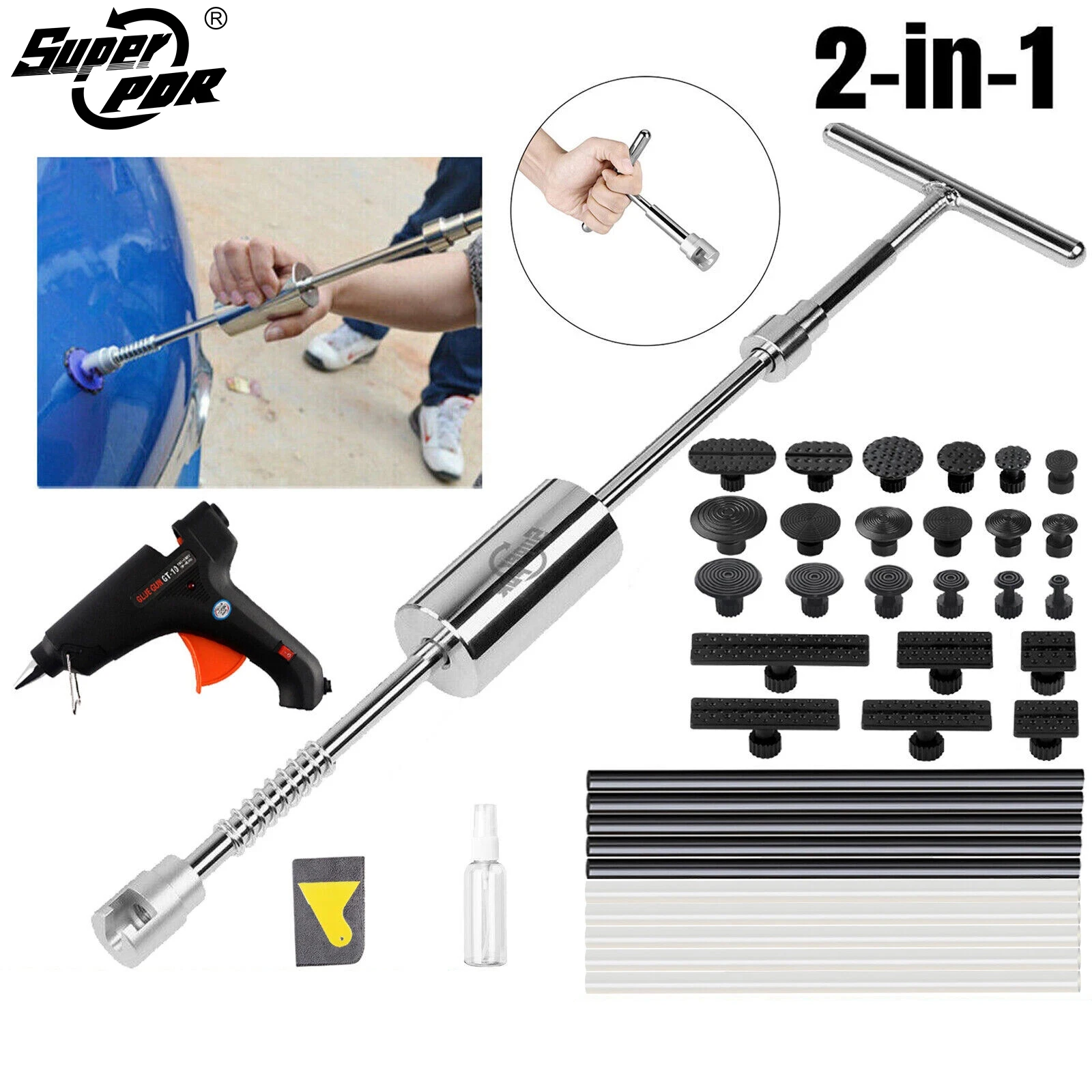 Auto Body Glue Pull Kit Review: How I Fixed My Dented Hatchback Without ...