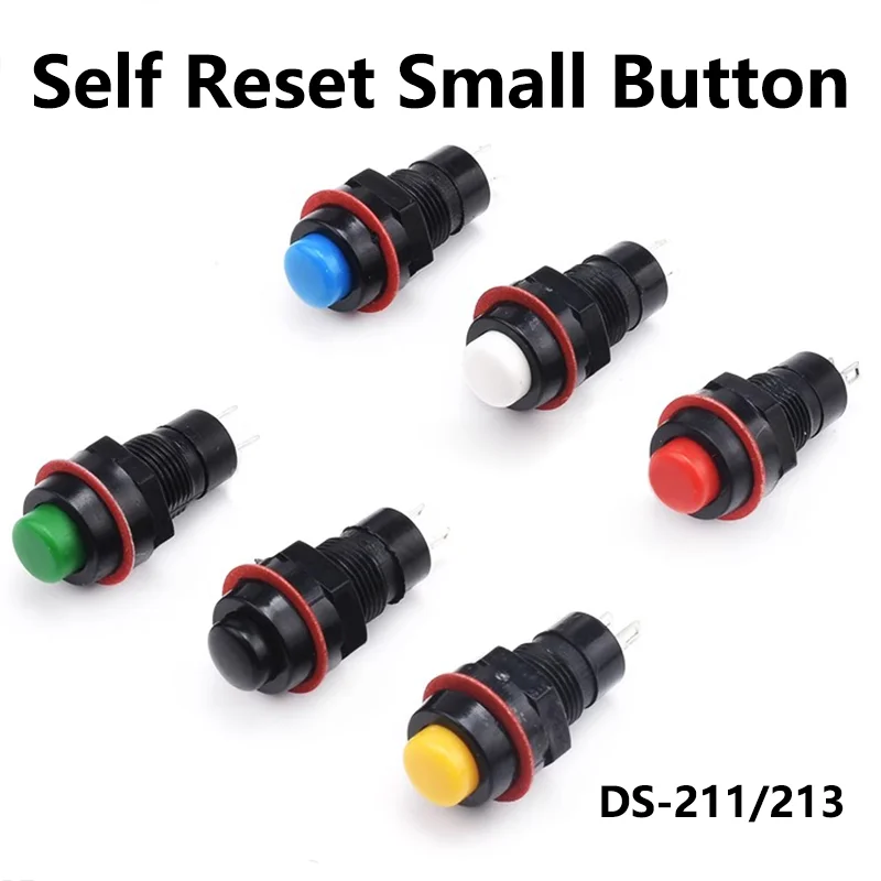 20-100PCS-DS-211-DS-213-10mm-Miniature-Round-Push-Button-Switch ...