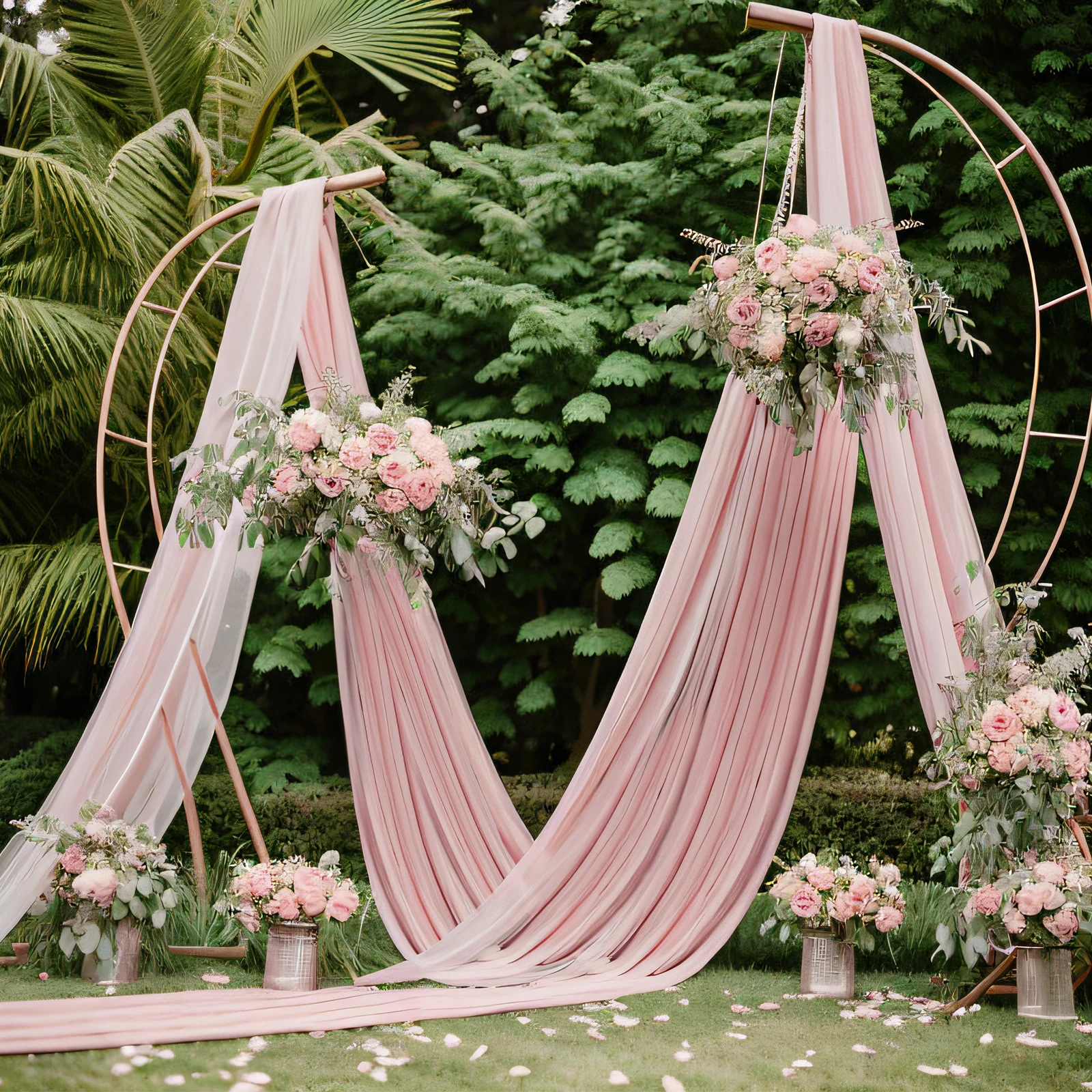 70-x-600cm-Wedding-Arch-Drapes-Iridescent-Fabric-Pink-Wedding-Arch ...