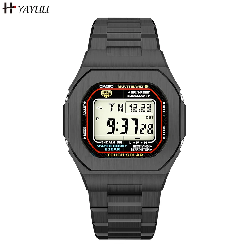 4-Kit-MOD-para-DW5600-5610-a-o-inoxid-vel-Metal-Watch-Bezel-Strap-banda ...