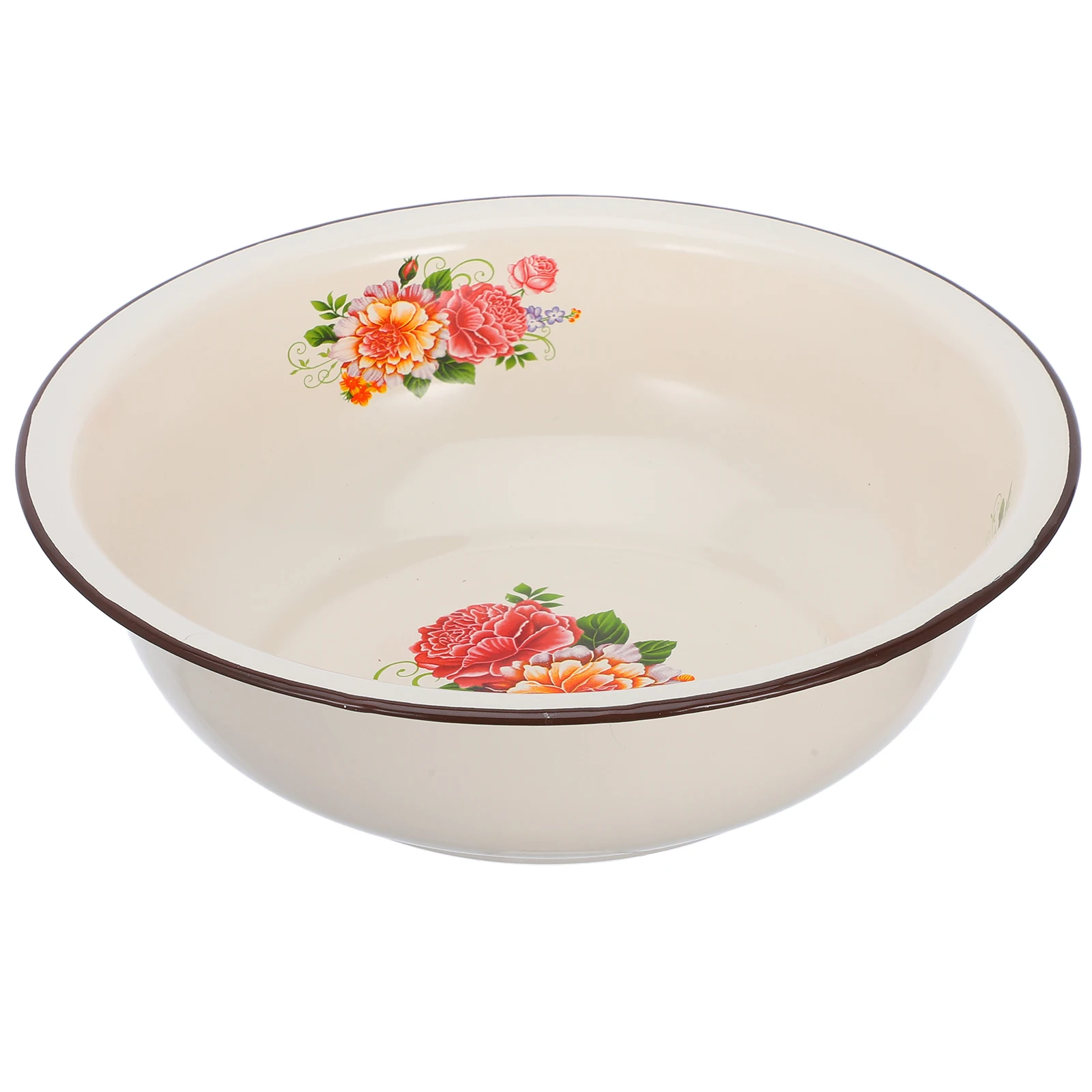 30CM Chinese Enamel Bowl Large Capacity Basin Vintage Mixing Bowls ...
