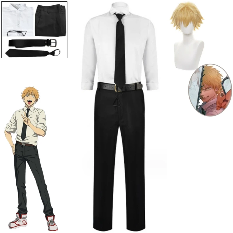 Anime-Chainsaw-Man-Denji-Kostum-Cosplay-Men-s-Suit-Shirt-Tie-Devil ...