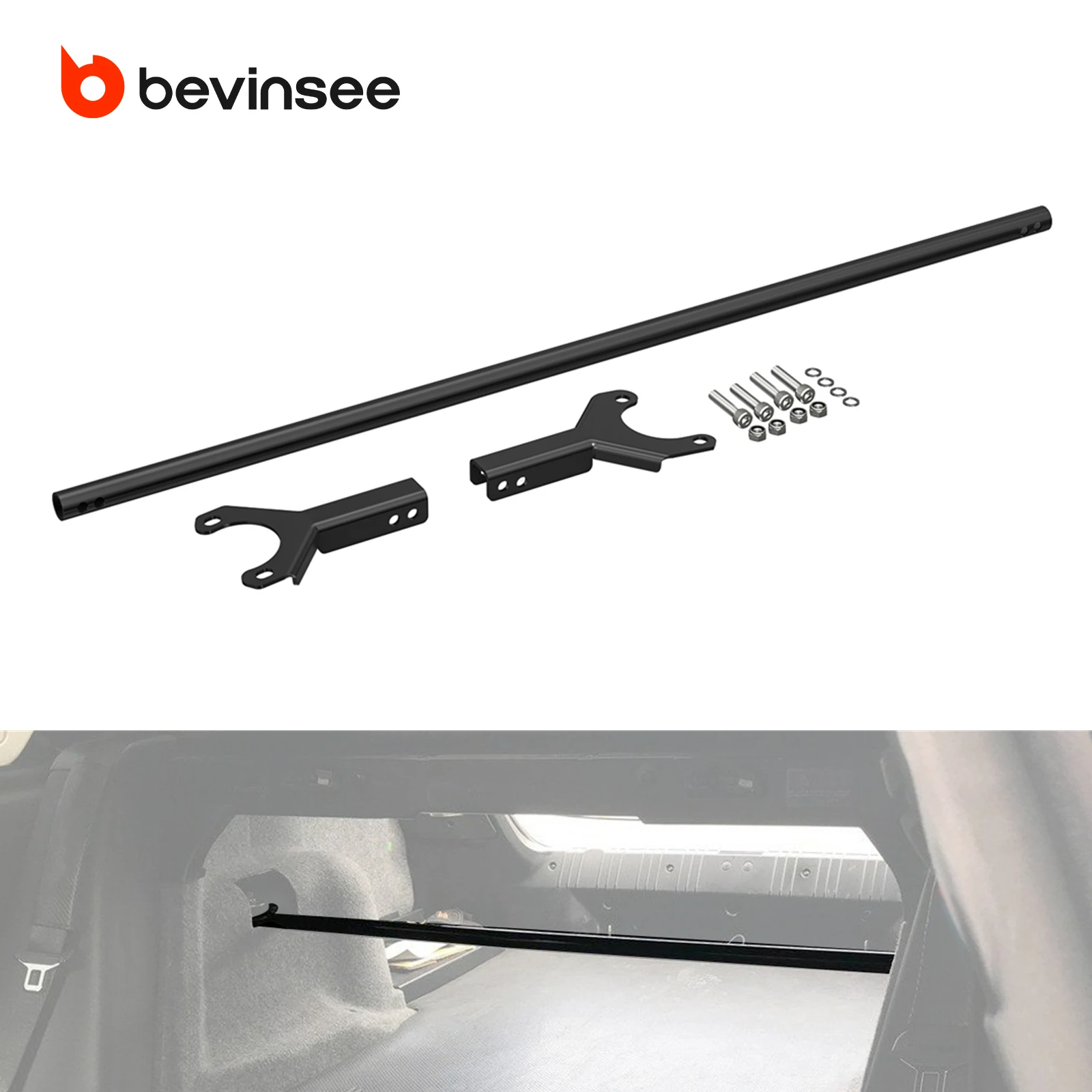 BEVINSEE Steel Rear Strut Brace Bar for BMW E46 323i 325i 328i 330i ...