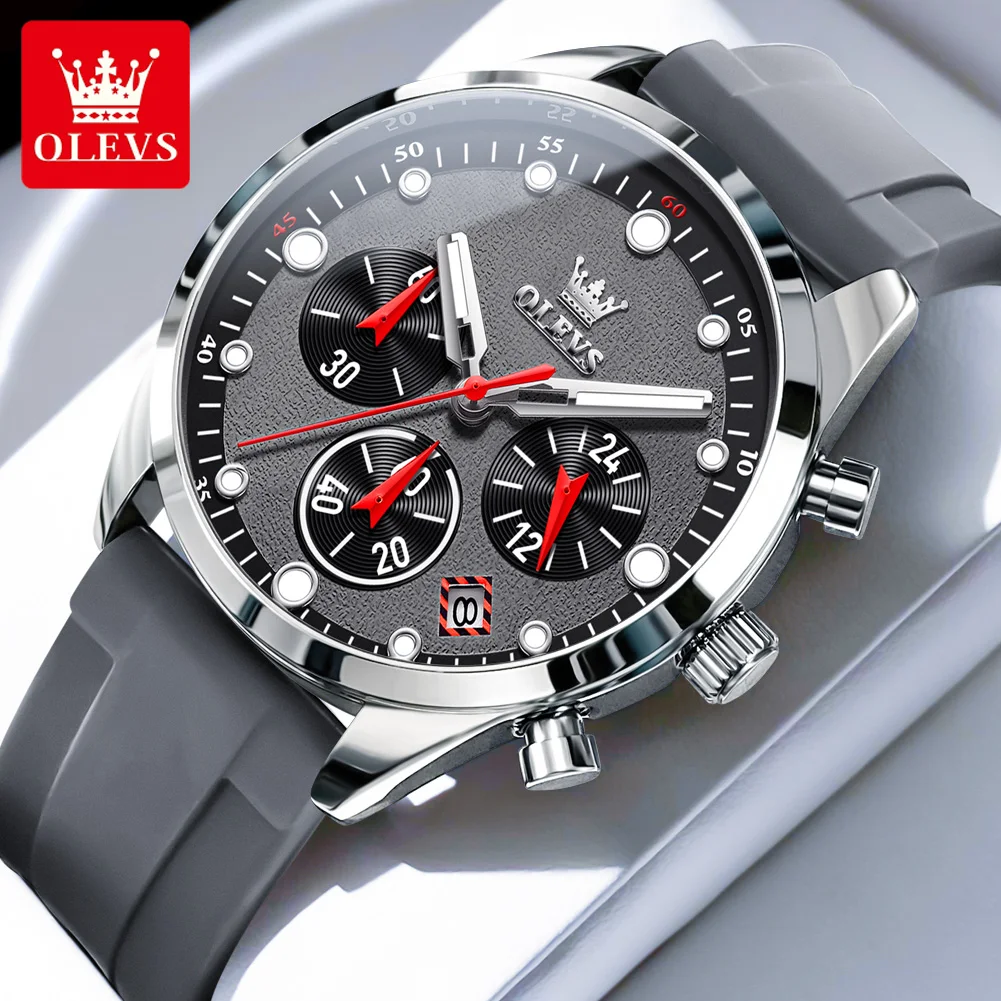 OLEVS-Luxury-Watch-for-Men-Silicone-Strap-Waterproof-Luminous ...