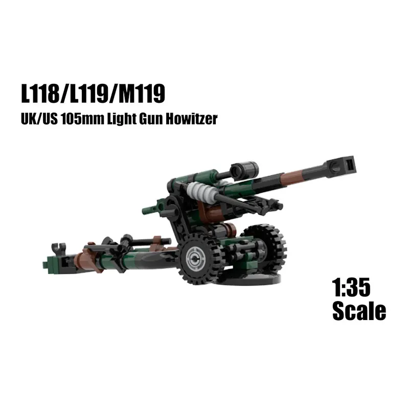 2024-New-Building-Blocks-WW-II-Military-L118-L119-M119-UK-US-105mm ...