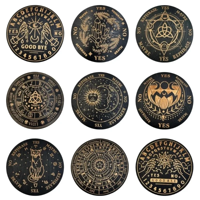 Wood-Divination-Pendulum-Board-Array-Ornaments-Wall-Hanging-Wooden-Sign ...