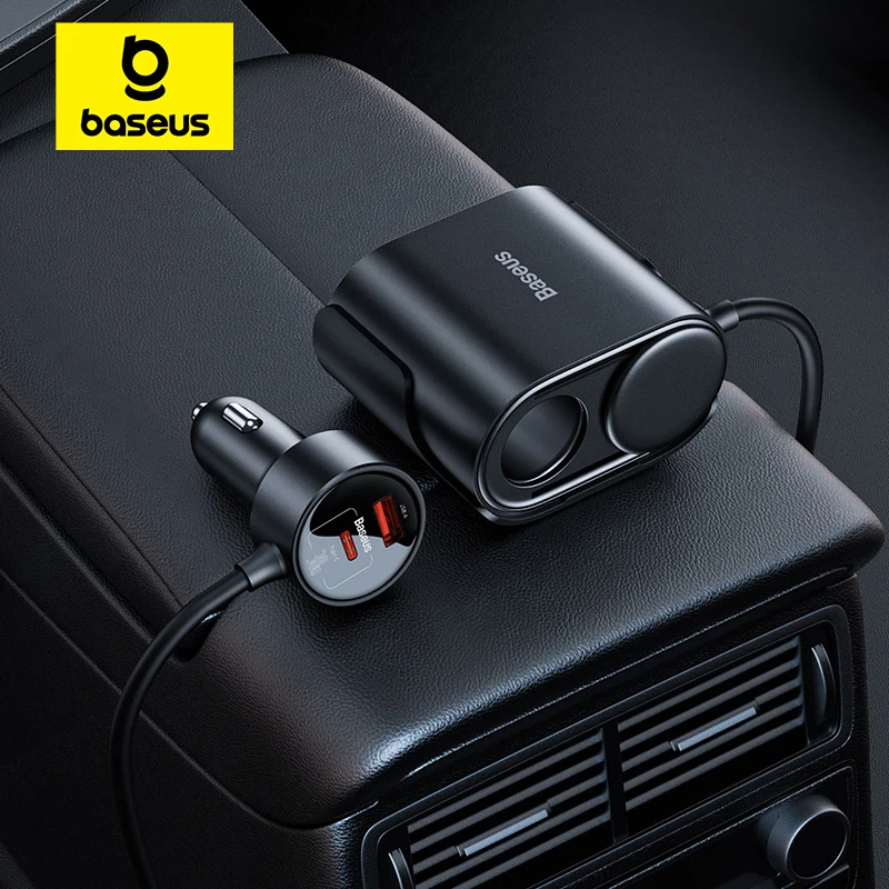 Baseus-Car-Power-Adapter-1-for-2-Car-AutoCigarette-Lighter-Splitter-PD ...