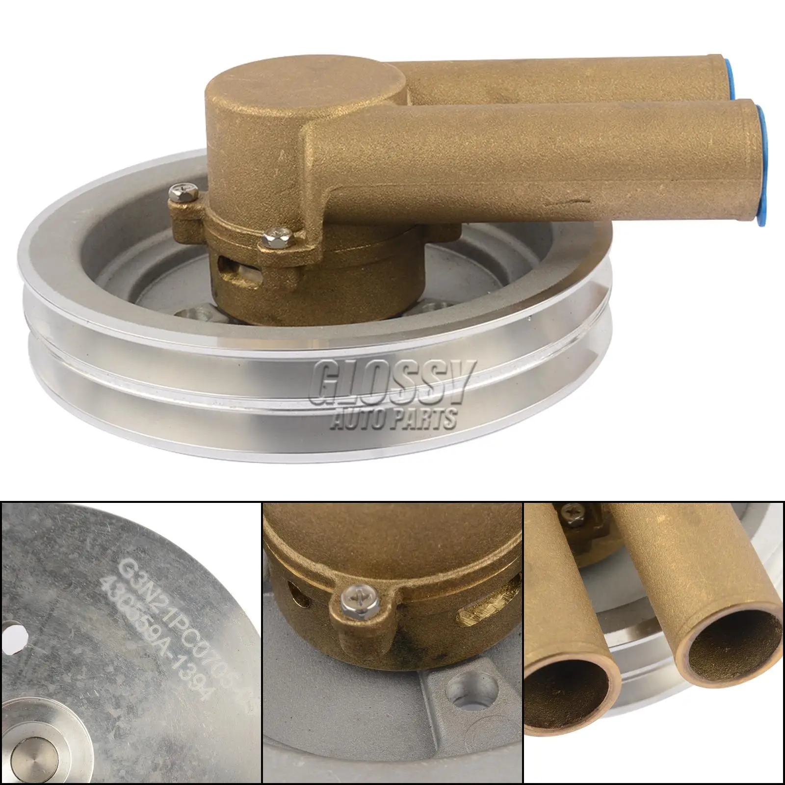 Ap03 Water Pump Double V Belt Pulley For Volvo Penta 4.3gl 5.0gl 5.7gl ...