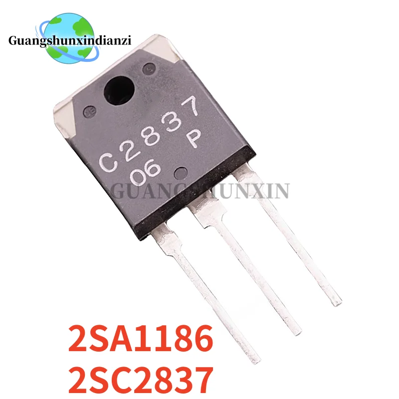 5 ペア/5 個新しい A1186 C2837 2SA1186 2SC2837 TO-3P オーディオパワーアンプマッチドペアチューブ在庫あり ...