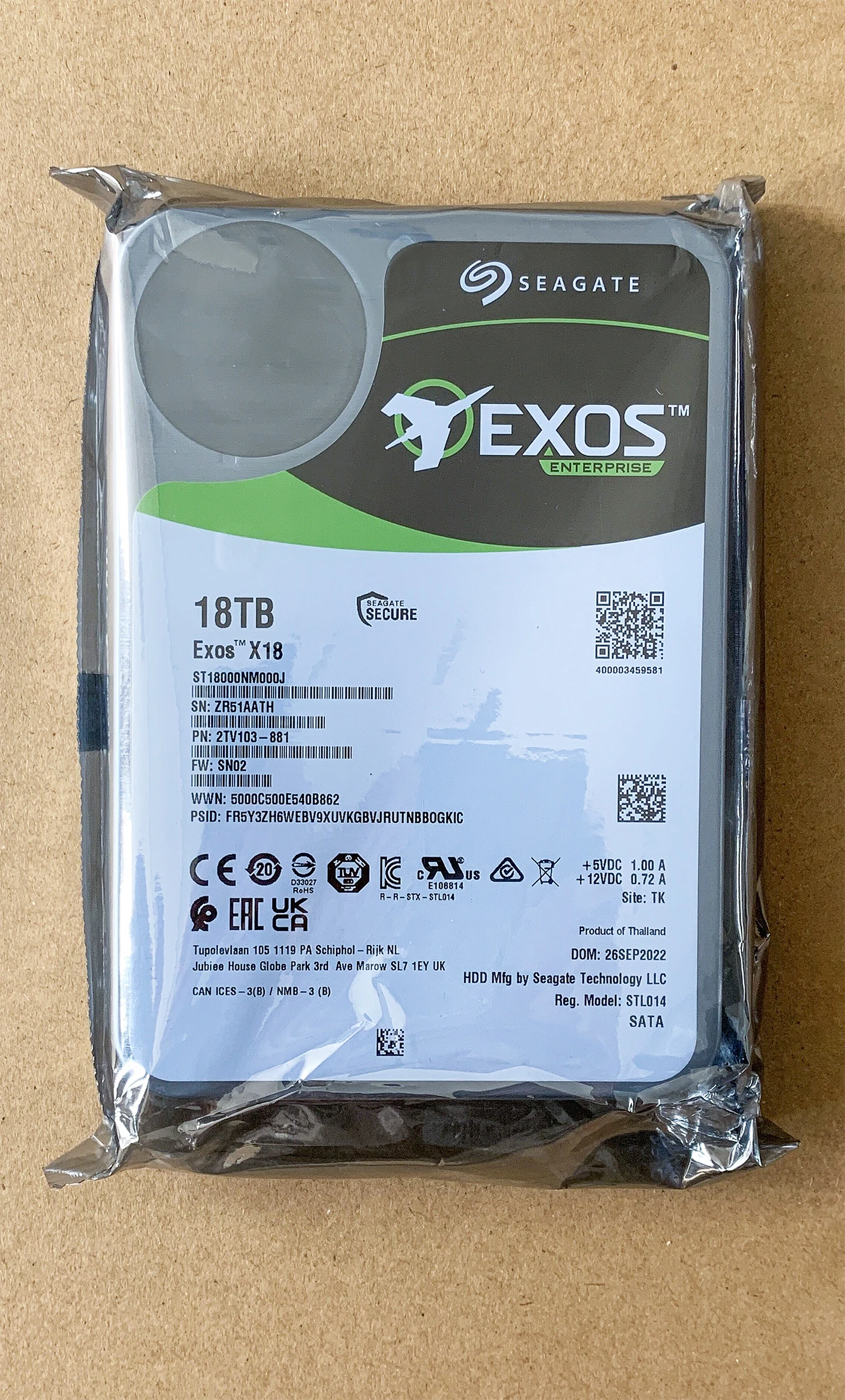 Seagate Enterprise Server para PC, 18TB HDD, X18, ST18000NM000J, 7200 ...