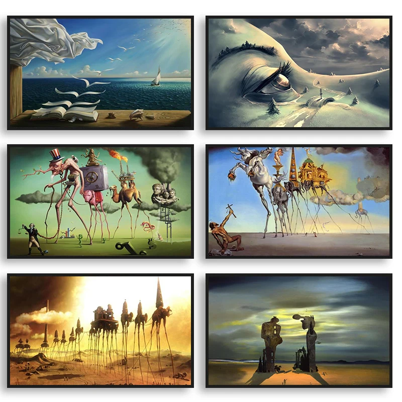 Salvador-Dali-Series-Surrealism-Abstract-Canvas-Painting-Poster ...