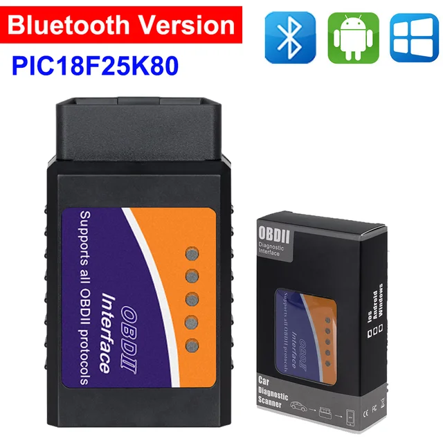 ELM327 V1.5 OBD2 Scanner PIC18F25K80 Chip Wifi ELM 327 Bluetooth elm327 Car Diagnostic Tool For ...