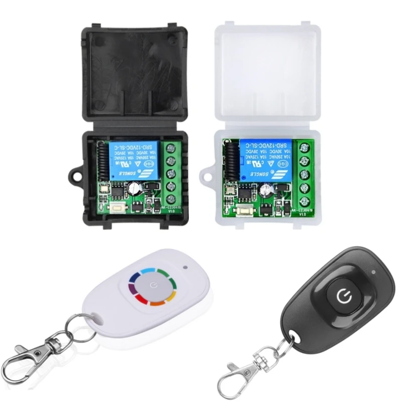 433Mhz-Wireless-Remote-Control-Switch-DC-12V-1CH-Relay-Receiver-Module ...