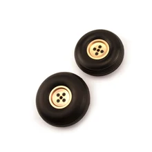 2PCS RC Airplane PU Wheels Tires With Aluminum Alloy Golden Hub 1inch ...