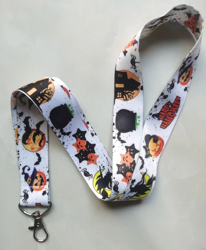 New-1-pcs-Halloween-Pumpkin-Lanyards-Keys-Neck-Strap-For-Card-Badge-Key ...