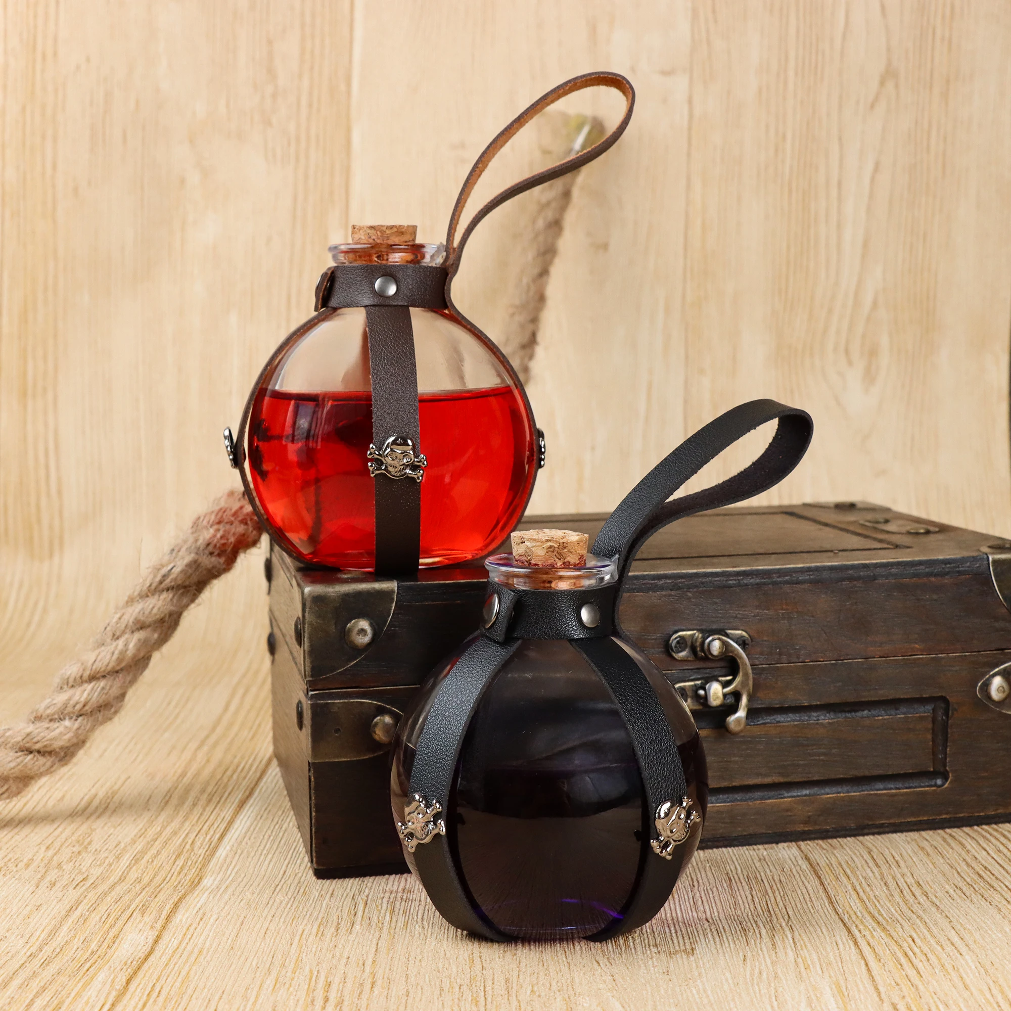 Halloween-Dark-Magic-Cork-Potion-Bottle-Round-Spherical-Clear-Glass ...