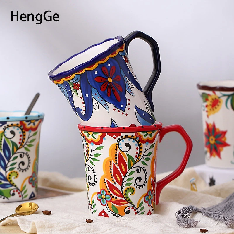 Ceramic Coffee Cups | Ceramic Coffee Mug | Bohemian Cup | Bohemian Mug ...