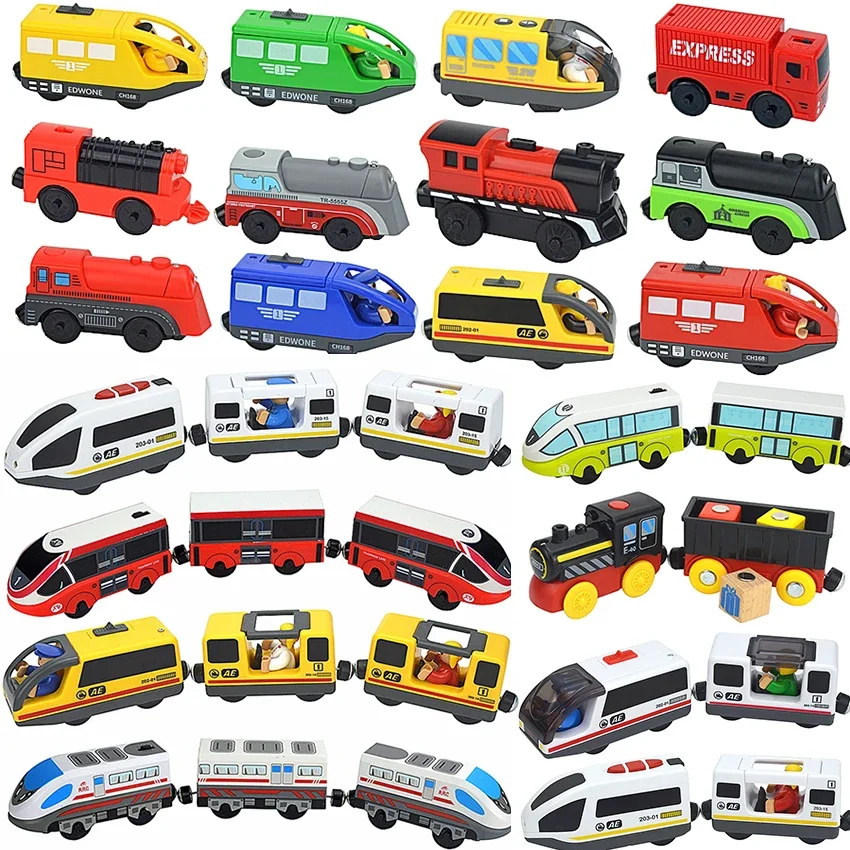 Wood-Magnetic-Electric-Train-Car-Diecast-Slot-Locomotive-Truck ...