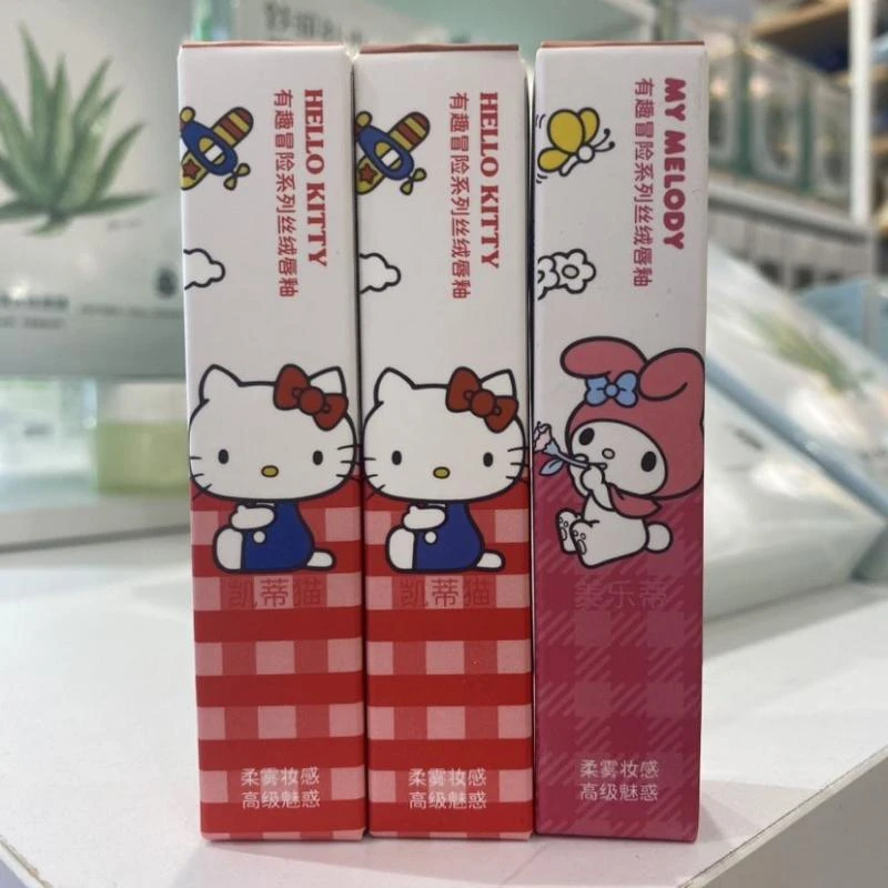 Miniso Sanrioed Anime Cartoon My Melody Hello Kittys Velvet Lip Glaze ...