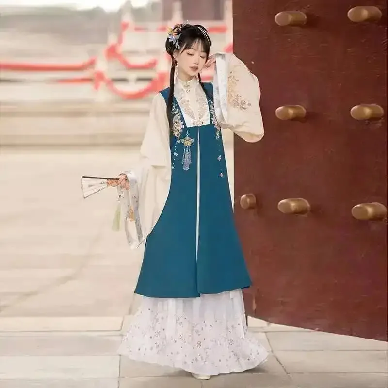 DY20Green Clothes[Yunzi]Ming Dynasty Hanfu Women's Embroidery Bijia ...