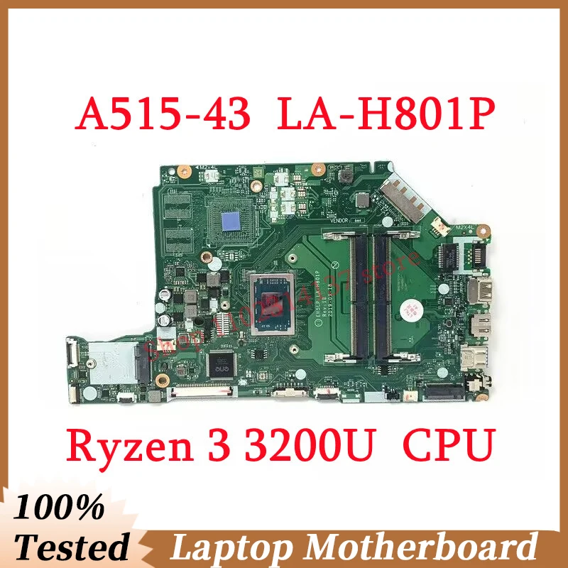 Para acer aspire A515 43G A515 43 eh5lp LA H801P mainboard com ryzen 3 3200u cpu computador ...