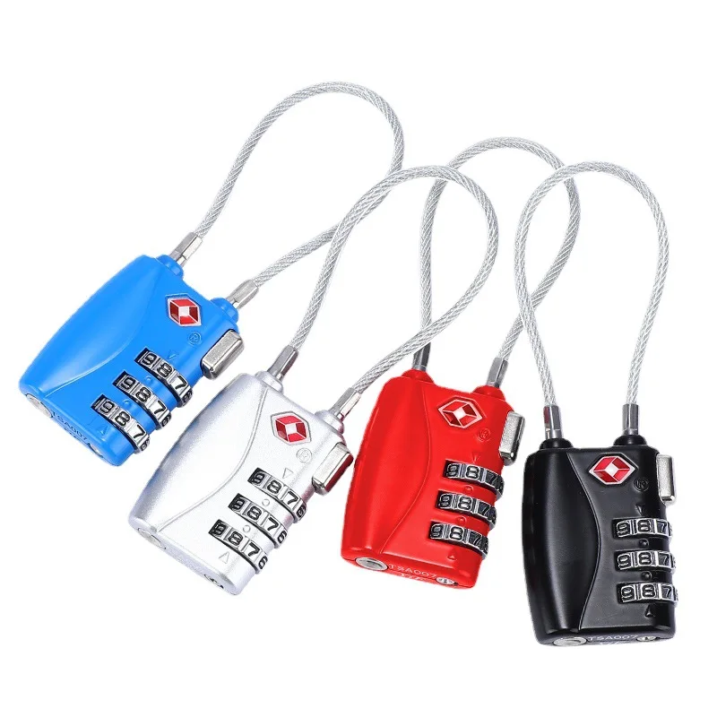 TSA-Customs-Lock-Small-3-Digit-Luggage-Bag-Zipper-Code-Lock-Padlock ...