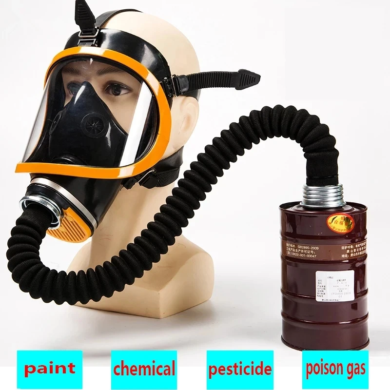 Gas-Mask-Chemical-Respirator-fully-Enclosed-fire-Protection-Spray-Paint ...
