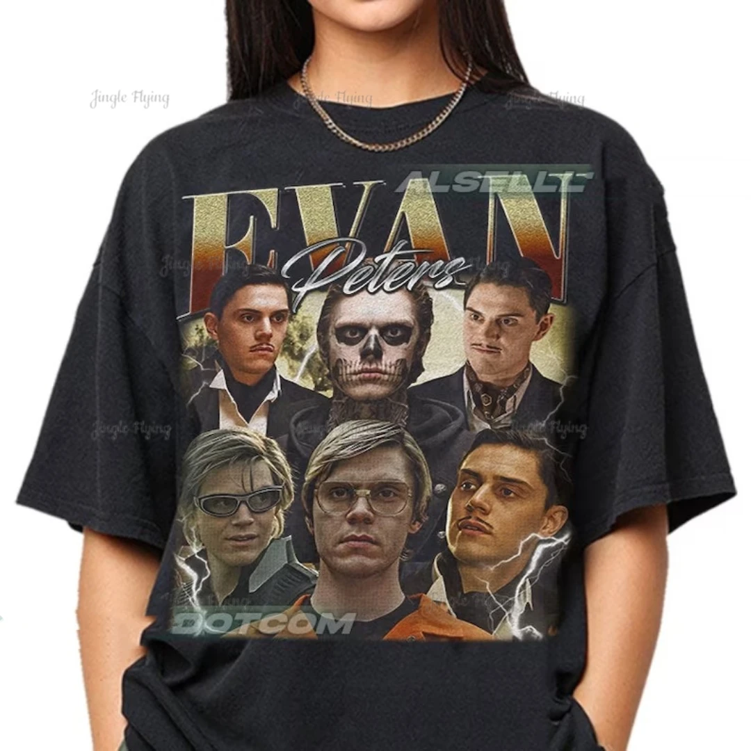 Limited-Evan-Peters-Vintage-T-Shirt-Gift-For-Women-And-Man-Unisex-T ...