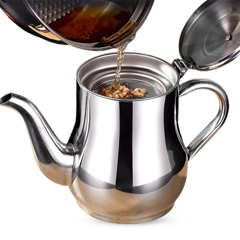 Cooking-Oil-Filter-Pot-Container-Oil-Separator-Bottle-Stainless-Steel ...