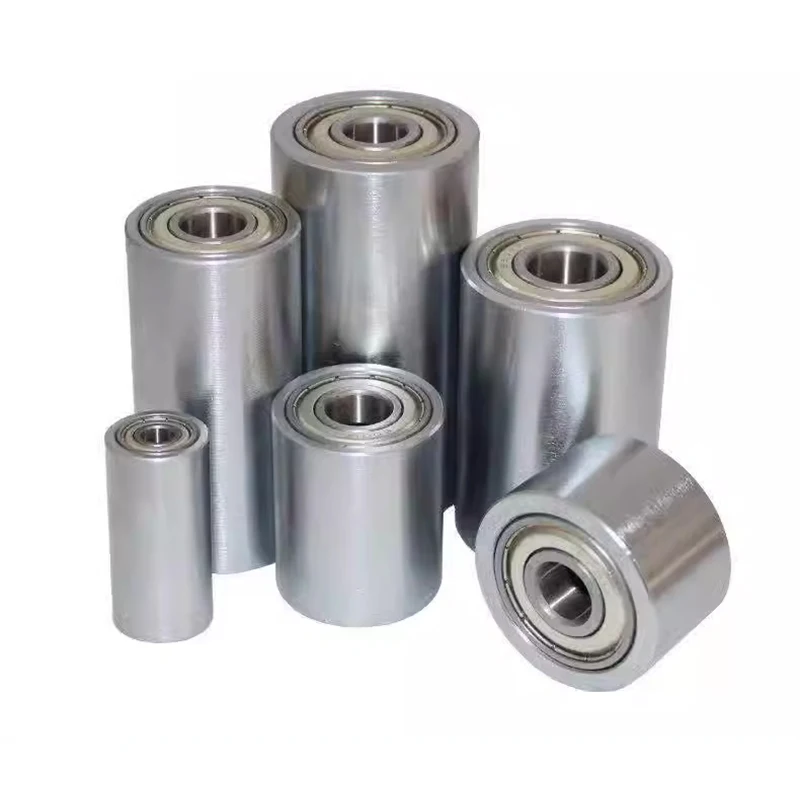 Double-bearing-roller-cylinder-shaft-sanding-belt-machine-bearing-wheel ...