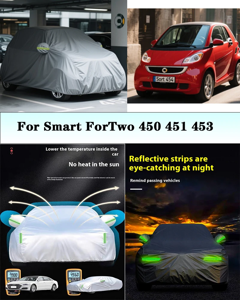 Full Car Cover For Smart ForTwo 450 451 453 Car Cover Outdoor Sun Shade ...