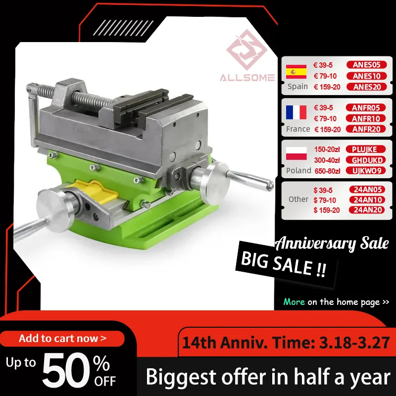 ALLSOME-3-Inch-Cross-Slide-Vise-Vice-table-Compound-table-Worktable ...