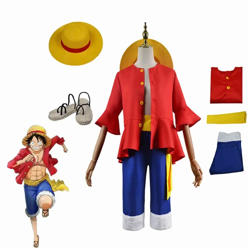 Adventure-Live-Movie-Aduit-Kids-Role-Playing-One-P-Piece-Luffy-Costume ...