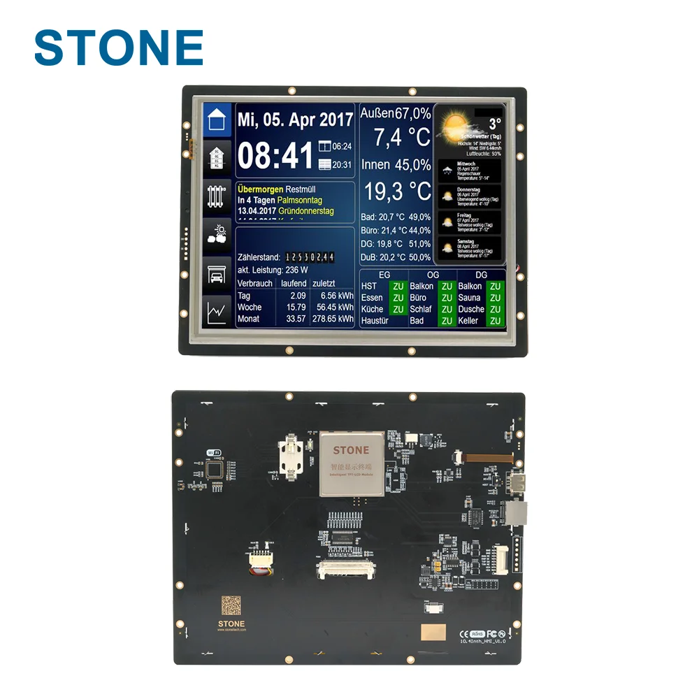 STONE 10.4 Inch HMI TFT LCD Touch Screen with RS232/RS485/TTL for ...