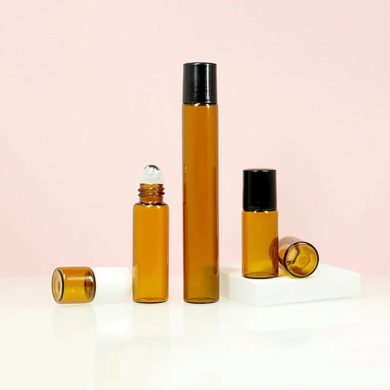 1ml-2ml-3ml-5ml-10ml-Amber-Thin-Glass-Roll-On-Bottle-Empty-Refillable ...