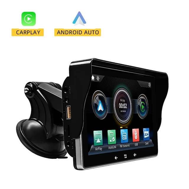 Universal 7 polegada rádio do carro player de vídeo multimídia sem fio carplay e android sem fio ...