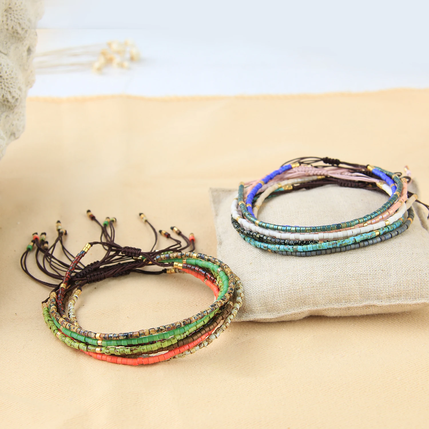 KELITCH Fashion Women Bracelets Rope Handmade Miyuki Seed Beaded Strand ...