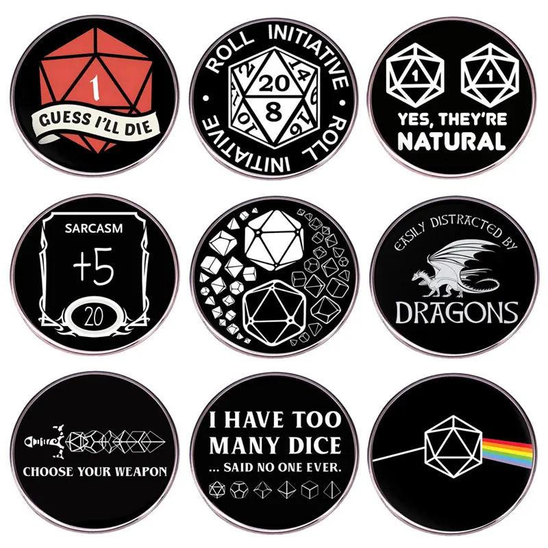 DND-D20-dados-TRPG-de-sobremesa-Pin-de-esmalte-suave-delicadeza-broche ...