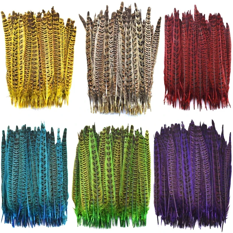 10Pcs Colorful Natural Female Pheasant Feathers for Decoration Crafts ...