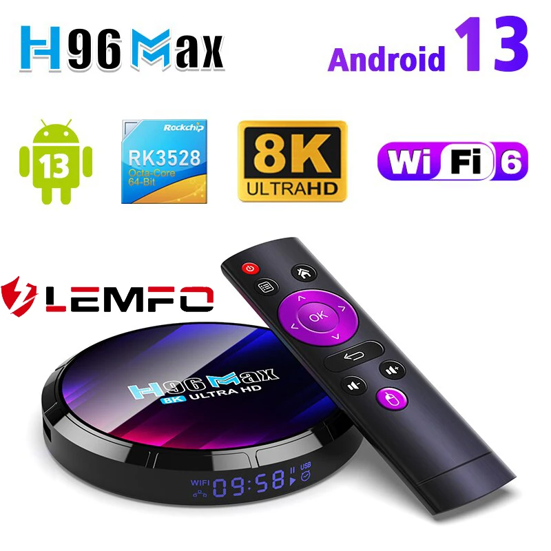 LEMFO-Android-TV-Box-H96MAX-RK3528-4GB-RAM-64GB-ROM-Android-Box-Support ...