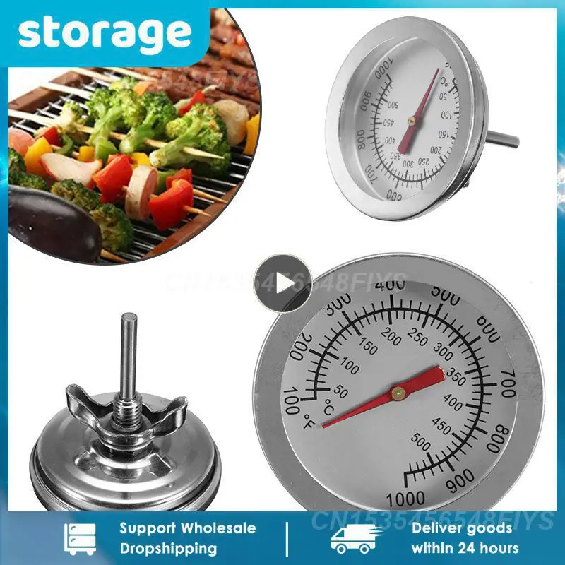 Stainless-Steel-BBQ-Smoker-Grill-Temperature-Gauge-Barbecue-Thermometer ...