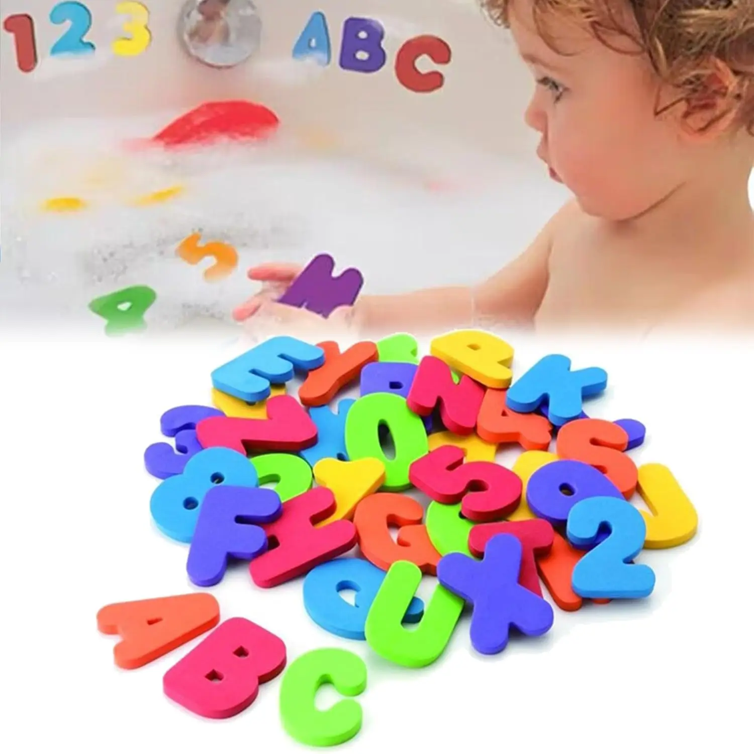 36pcs-Baby-Bath-Toys-Removable-Foam-Letters-Numbers-Shower-Toys-Toddler ...