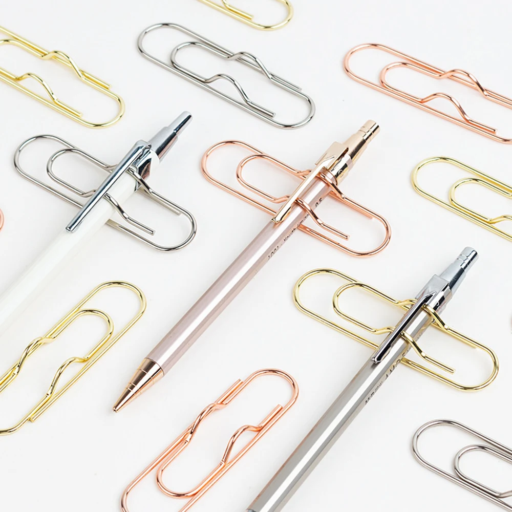 7-1-9cm-Multifunctional-Metal-Fix-Clips-Journal-Document-Clips-Pen ...