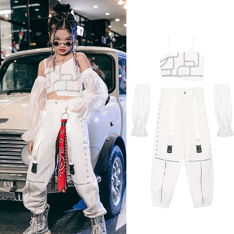 Kids-Stage-Kpop-Outfits-Girls-Jazz-Dance-Costumes-Rave-Street-Wear-Hip ...